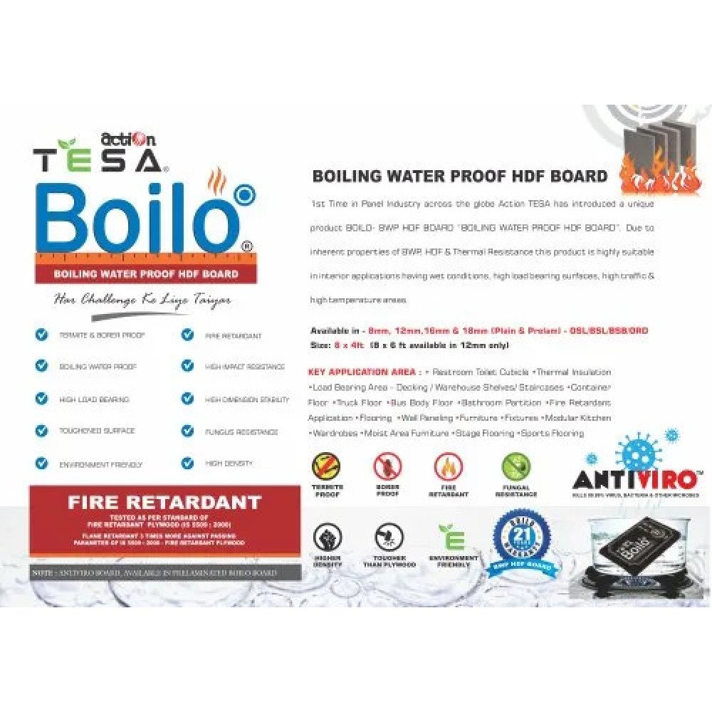 Action Tesa Boilo HDF Board – Durable, Termite Proof, Fire Retardant ...